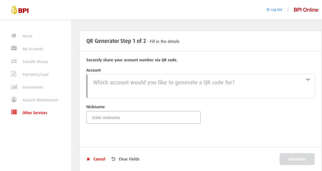 How to transfer money at BPI Online via QR Code - INVESTMNL